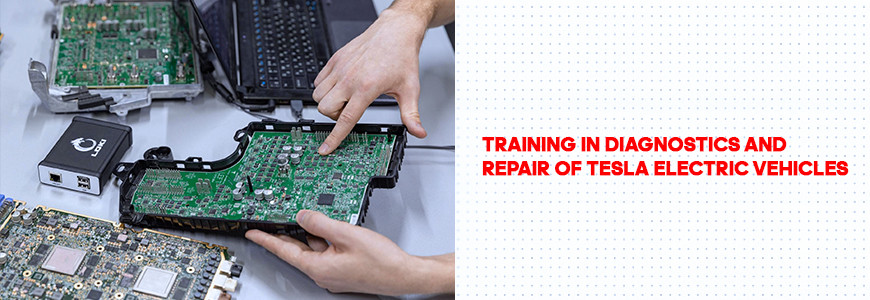 Training in diagnostics and repair of Tesla electric vehicles using the ...